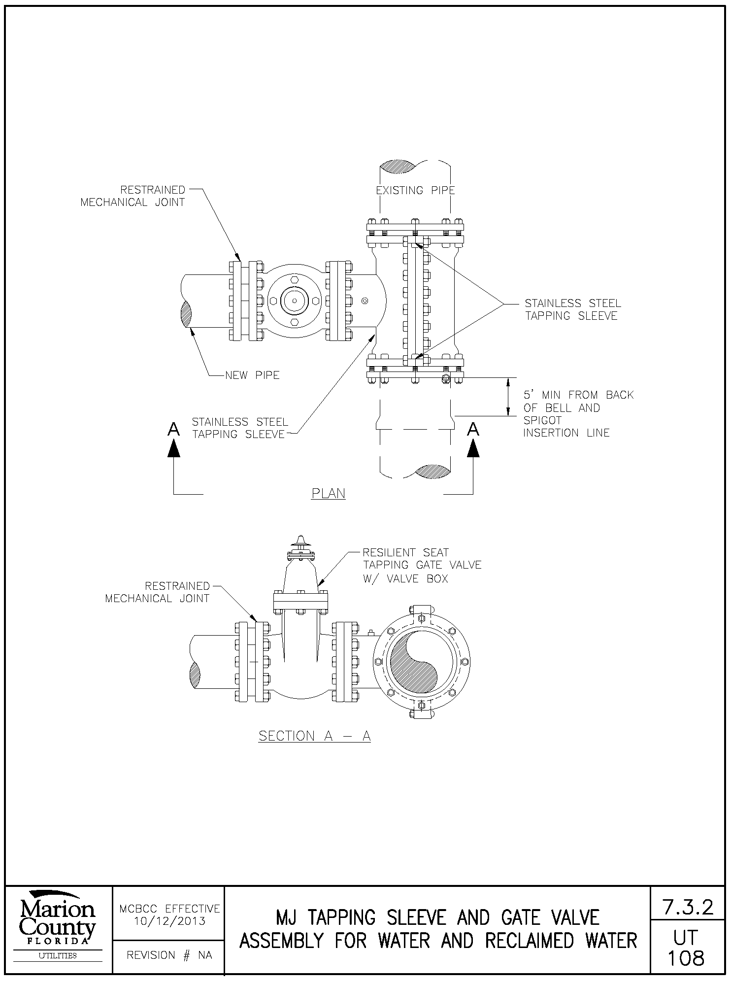 Tapping Sleeve And Valve Detail Dwg at Justin Plant blog