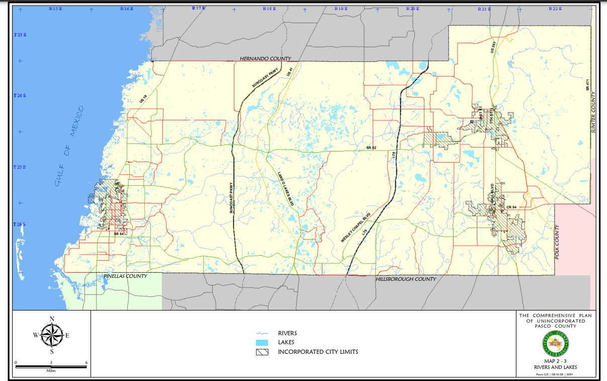 Pasco County Florida Street Map