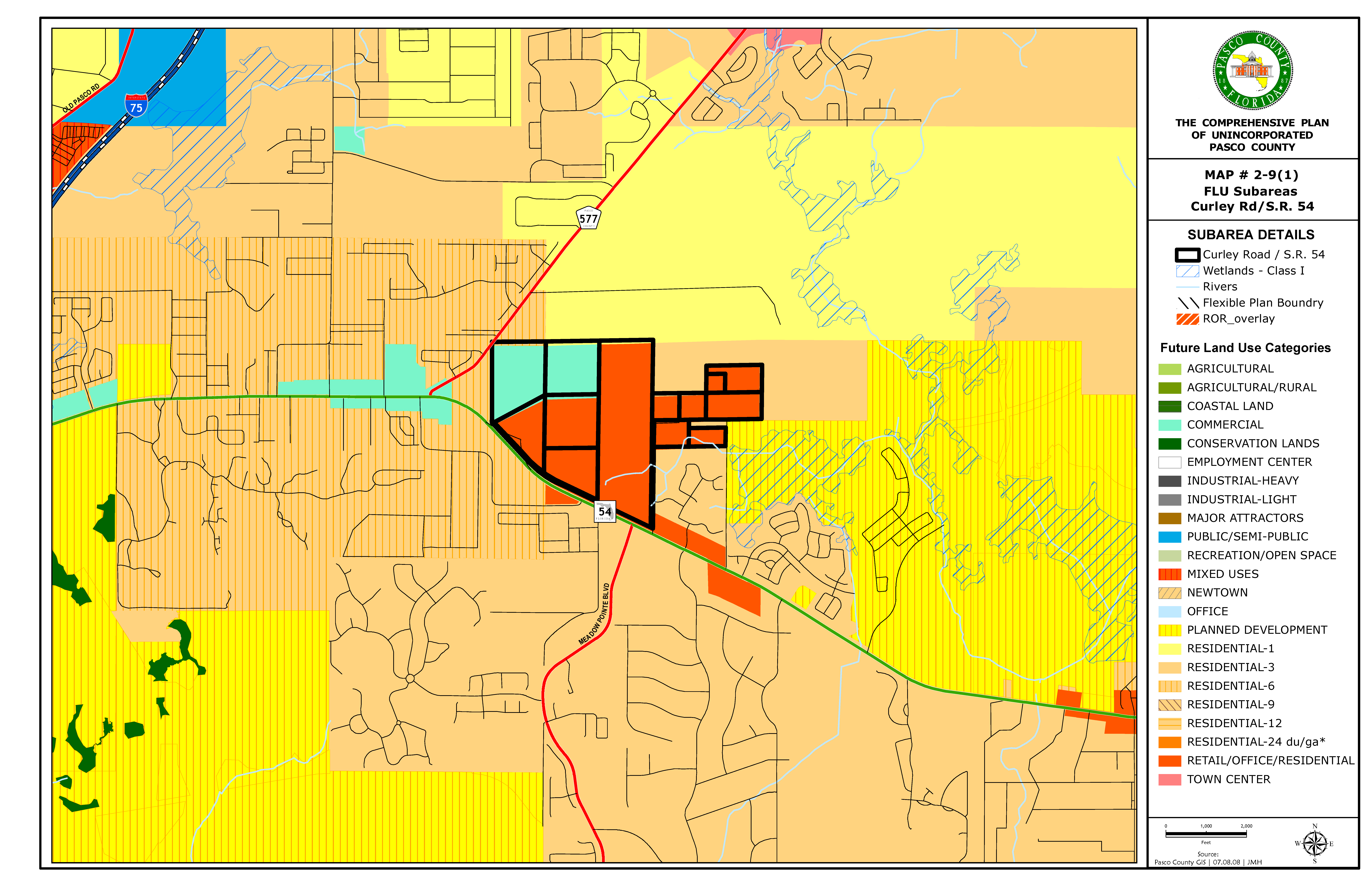Pasco County Florida Street Map